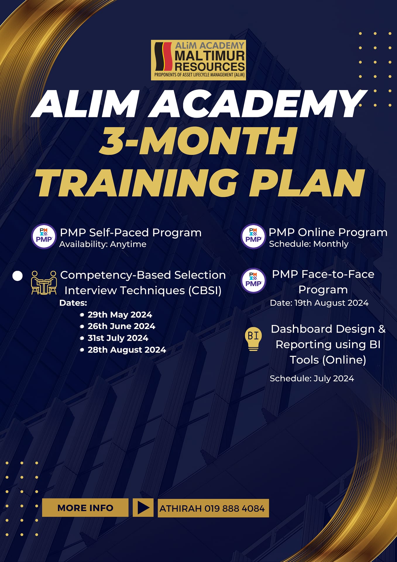ALiM Academy 3-Month Training Plan - Maltimur Resources Sdn Bhd